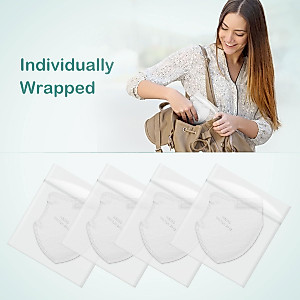 X-AOKOS KN95 Protective Face Mask 20 Pack, Disposable Respirator Masks with Adjustable Ear Straps and Sponge Pad, White