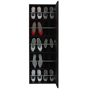 Tuhome LETO Wall Mounted Shoe Rack with Mirror