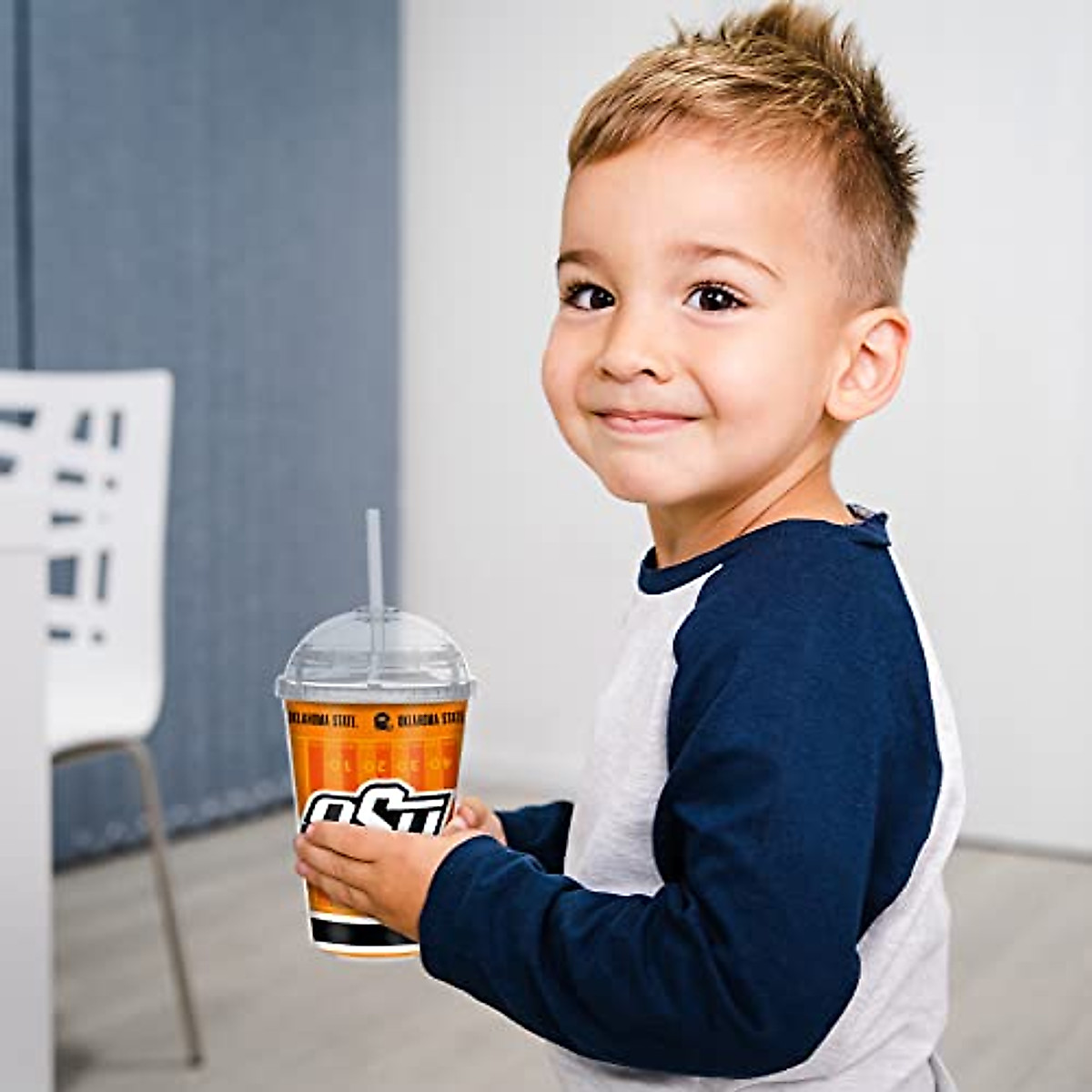 Rico Industries NASCAR Joey Logano Racing 12oz Acrylic Tumbler with Hinged Lid for Youths, Officially Licensed Youth Tumbler with Swirly Straw for NASCAR Fans