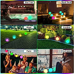 Floating Pool Lights,Rechargeable LED Color Changing Pool Lights That Float,3 Inch LED Pool Light with Remote & Hook for Swimming Pool Pond Spa Bath Garden,Hot Tub Accessories,Pool Party Decorations