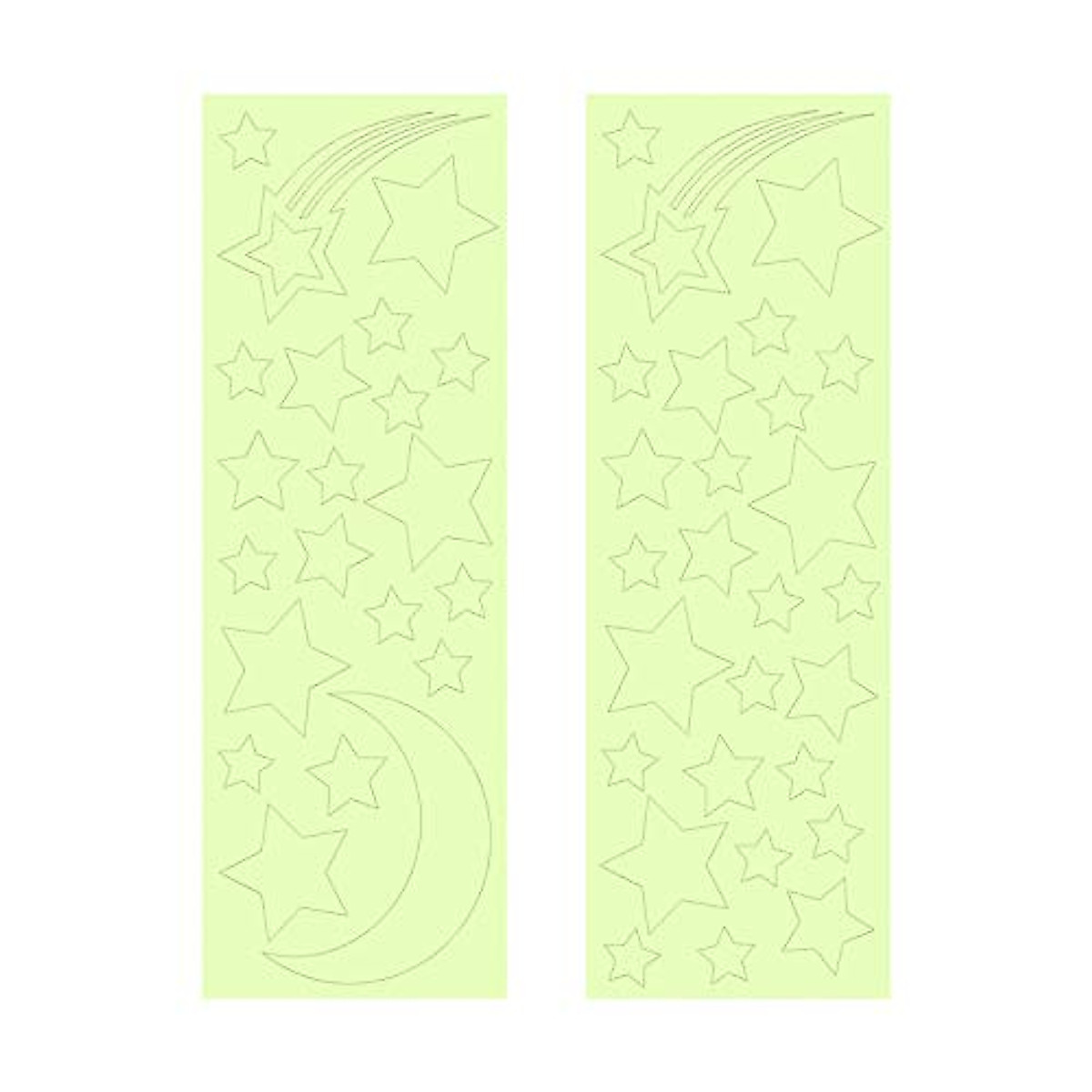 GLOPLAY Starry Night Series (48 pcs/Pack), Glow in The Dark Educational Wall Stickers, The Eco-Friendly and Brightest Wall Stickers for Ceiling, Bathtime, Bedroom, Party, Decor