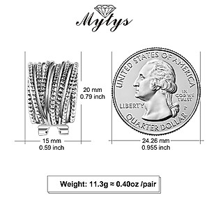 Mytys Two Tone Earrings for Women Gold and Silver Rose Gold Crossover Half Hoop Statement Designer Stud Earrings (style 2)