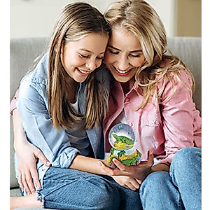 COTA Global Alligator Stone Snow Globe - Sparkly Water Globe Figurine with Sparkling Glitter, Collectible Novelty Ornament for Home Decor, for Birthdays, Christmas, and Valentine's Day