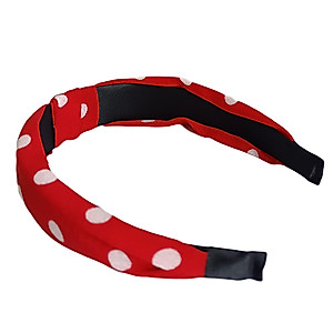 Qianuer Polka Dot Headband Knotted Hair Accessories Head Band Hoop for Women