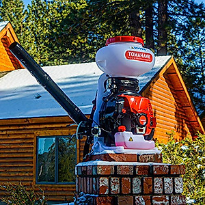 Tomahawk Motorized Fertilizer Spreader Broadcast 4 Gallon Seed Lawn Ice Melt Salt