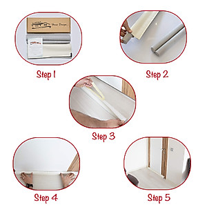 BAZERGA Under Door Draft Stopper One Sided Weather Stripping Door Seal Strip with Hook and Loop Self Adhesive Tape Noise Draft Blocker Dust and Sound Proof Energy Saving Door Stopper 35.4" (White)