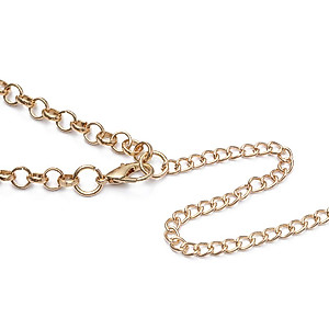 Nicute Boho Coin Waist Chain Layered Body Belly Chains Summer Rave Body Jewelry for Women and Girls (Gold)