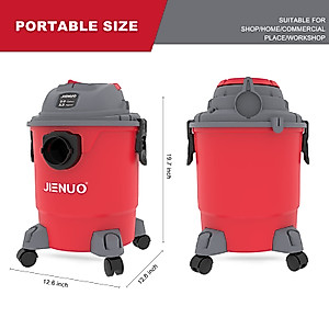 JIENUO Shop Vacuum 5 Gallon, 5.5HP Shop Vacs Wet and Dry, 3 in 1 Multifunctional Wet Dry Vacuum with Blower, Portable Commercial Vacuum Cleaner for Car, Carpet, Basement,Workshop