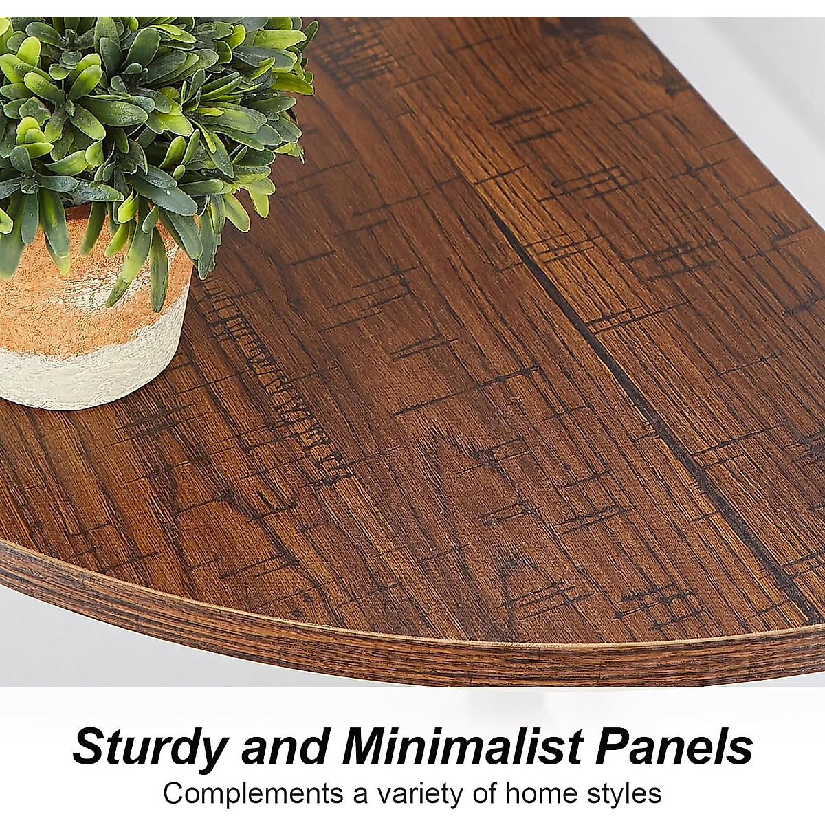 MNEETRUNG Corner Shelf, 6-Tier Industrial Corner Bookshelf, Freestanding Corner Shelf Stand with Metal Frame, Tall Corner Plant Stand for Small Space, Home Office, Living Room, Bedroom, Brown