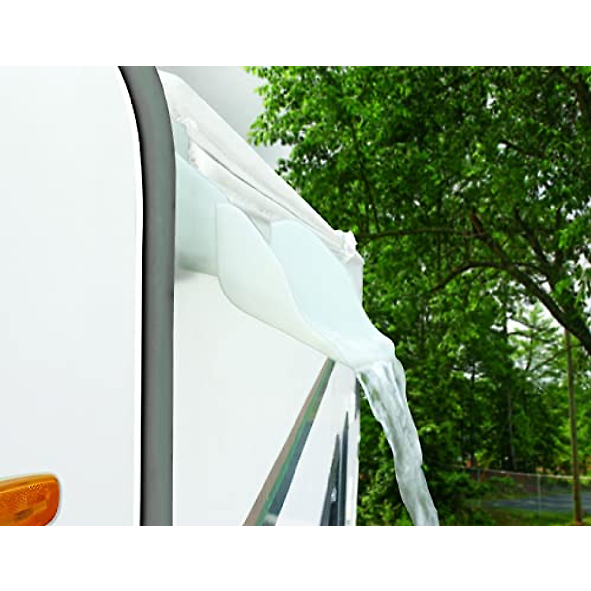 Camco RV Gutter Spouts with Extensions | Direct Rain Water Runoff Away from the RV | White (42134)