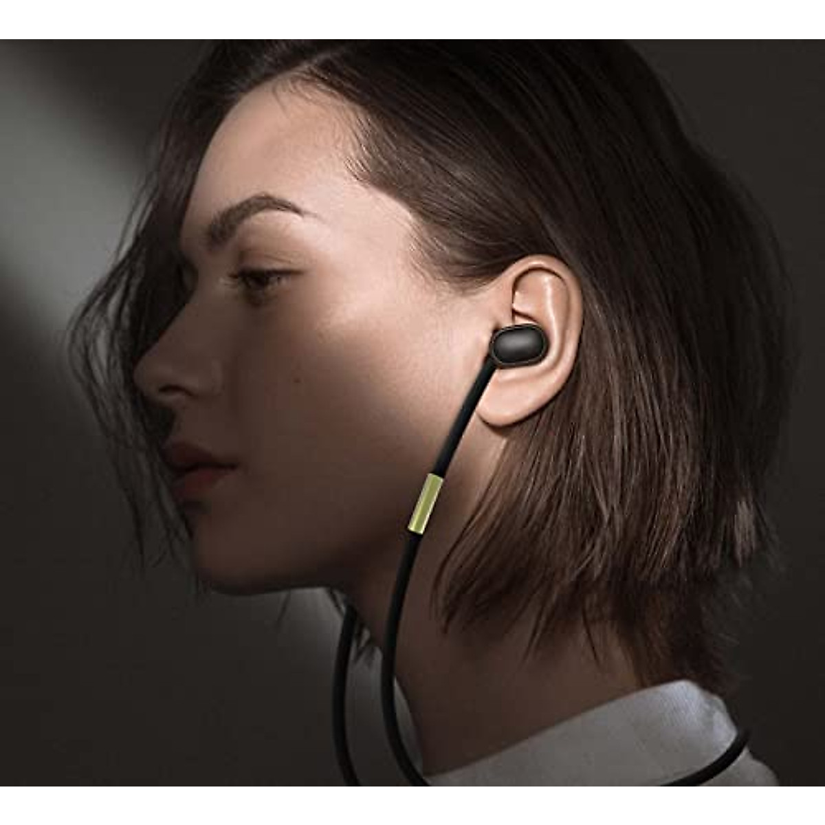 cobcobb Looper Wireless Earbuds Anti-Lost Strap Magnetic Cord for Stemless Wireless Headphone TOZO Bose JBL Beats Skullcandy Samsung(Black 2Pack)