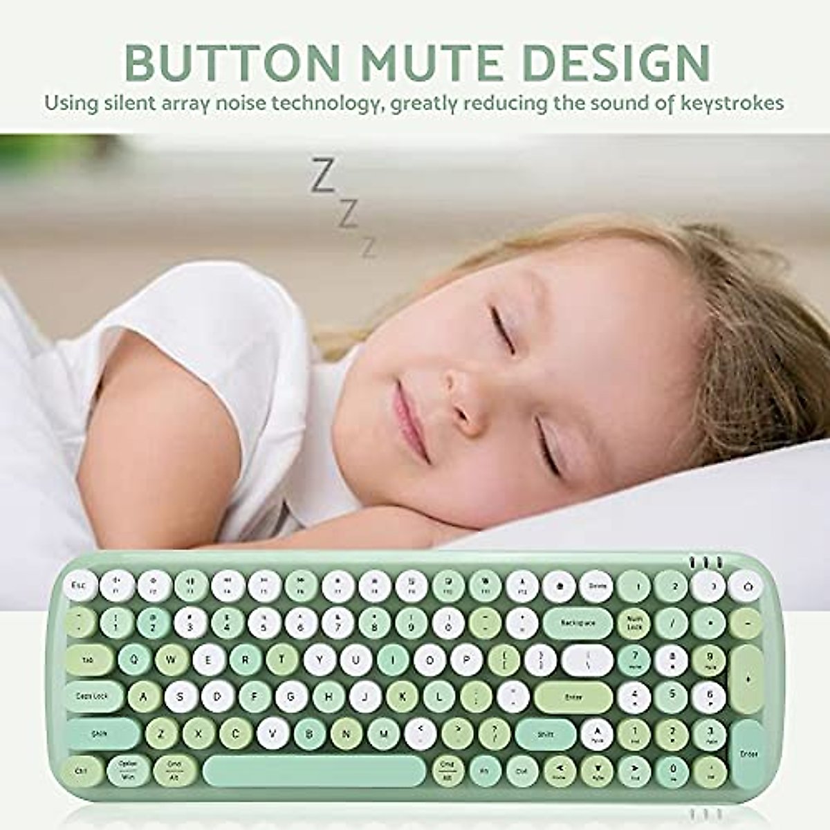 125 Keyboard,Bluetooth 5.1 Laptop Keyboard,Multi‑Device Compact Keyboard,Ergonomic Computer Quiet Keyboard,Keyboard for Laptop Mobile Phone Tablet,for