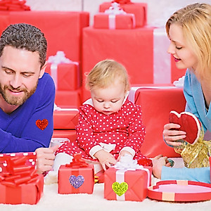 Glitter Valentine's Day Heart Stickers for Envelopes 500pcs Valentine Stickers Decorative Love Stickers Holiday Decorations Wedding Supplies