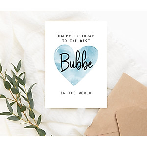 MoltDesigns Happy Birthday To The Best Bubbe In The World Card - Bubbe Birthday Card - Bubbe Card - Father's Day Gift - Happy Birthday Card