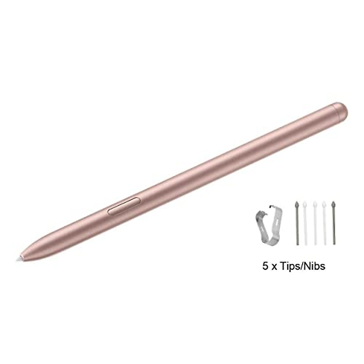 Tab S7 / S7+ S Pen Replacement Stylus Pen S Pen for Samsung Galaxy Tab S7 / S7 Plus/ S7 FE (EJ-PT870) + Tips/Nibs (Without Bluetooth) (Bronze)