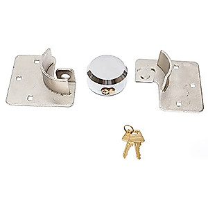 2pcs Garage Shed Door Lock Shackle Padlock Van Garage Door Cargo Trailer Security Hasp Padlock w/Keys