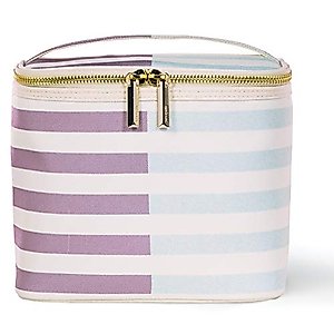 Kate Spade New York Insulated Lunch Tote, Small Lunch Cooler, Cute Lunch Bag for Women, Thermal Bag with Double Zipper Close and Carrying Handle, Two-Tone Stripe