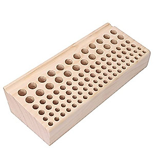 98 Holes Wooden Professional Leathercraft Tool Holder Rack Stand Leathercraft Stand Holder Organizer Leather Tools Storage Holder for Leather Working Tools Organizer Storage Wooden Leather Holder Tool