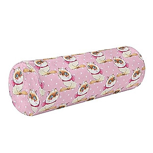Vnurnrn Cute Cat Neck Support Pillow Round Neck Roll Bolster Cylinder Pillow Cervical Pillows Knee Pillow for Leg Knee Back Head Support for Gifts Camp Study Work