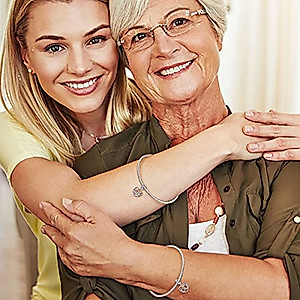 FOREVER QUEEN Number 60 Charm Fit Charm Bracelets 925 Sterling Silver Birthday Dangle Beads with 18K Gold Heart Shaped Pendant for Women Gift