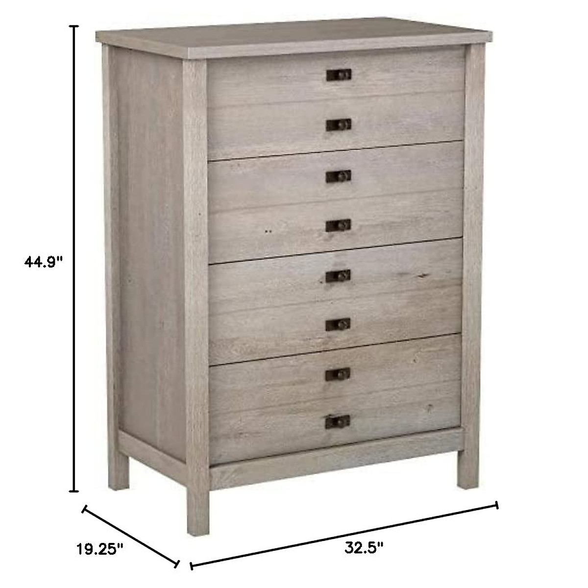 Sauder Cottage Road Dresser, L: 32.44" x W: 19.29" x H: 44.92", Mystic Oak Finish
