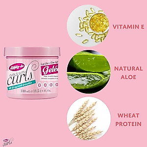 Dippity Do Girls with Curls Light Hold Gelee - Shape, Smoothe & Separate Your Curls - Formulated with Aloe, Vitamin E & Wheat Protein for Frizz-Free & Never Crunchy Curls - 340 mL/11.5 fl oz