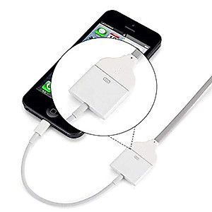 Apple Lightning to 30 Pin Adapter,MFi Certified 8 Pin Male to 30 Pin Female Connector Converter with iPhone Lightning Charger Cable Cord Compatible iPhone 12 11 X 8 7 6P 5S 4S 4 3 3G/iPad/iPod White