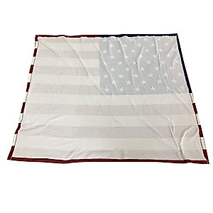 Patriotic Throw Blanket for Couch - 50" x 60", American Flag, Soft Cozy Fleece, Stars & Stripes, Memorial Day, 4th of July, Home Decor, Red, White, Blue, USA, Living Room Sofa, Bed, Office