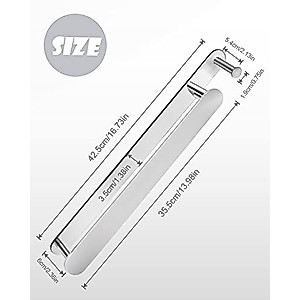 LIVEHITOP Bathroom Towel Bar, Self Adhesive Wall Mounted Hand Towel Holders No Drilling SUS304 Stainless Steel for Face Small Towels (Silver, 1)