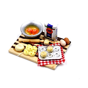 Togudot 1:12 Dollhouse Cheese and Wine Board Set Model Pastry Toy Dollhouse Mini Kitchen Decoration Food Accessories