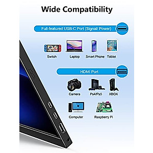 MAGICRAVEN 2.5K Portable Monitor, 17.3 Inch 1440P IPS Laptop Monitor, Dual USB C HDMI Second Computer Screen, VESA Gaming Display with 2 Speakers, Travel Monitor for Laptop PS4/5 PC Phone Xbox Switch