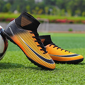 MDPCX Unisex Competitive Football Shoes Indoor and Outdoor Football Shoes Lawn Mundial Team Non-Slip Running Shoes Sports Lightweight Breathable Non-Slip Shock-Absorbing Shoes.