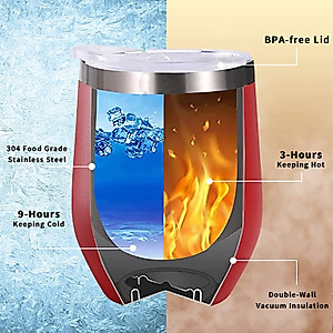 40th Birthday Tumbler Gifts for Women – 12Ounce Insult Stainless Steel Wine Tumbler,Turning 40 Birthday Wine Glass, Unique Gift Idea for Women Her, Mom,Coworker,Sister,Wife (Red)