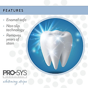 PRO-SYS Whitening Strips Kit, Sensitive Teeth Whitening Tray, Stain Remover, Teeth Whitener, 28 Strips