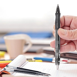 BIC Gel-ocity Original Black Gel Pens, Medium Point (0.7mm), 24-Count Pack, Retractable Gel Pens With Comfortable Grip