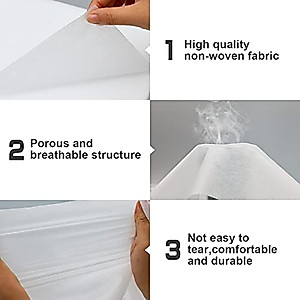 Rngwaper 80PC Disposable massage table Sheets, Breathable Non-woven Fabric Spa Bed Sheets Cover, for Salon,Waxing,Lash,Tattoo, Esthetician Supplies,Flat Fitted Sheet Replacement 31'' × 71'' (white)