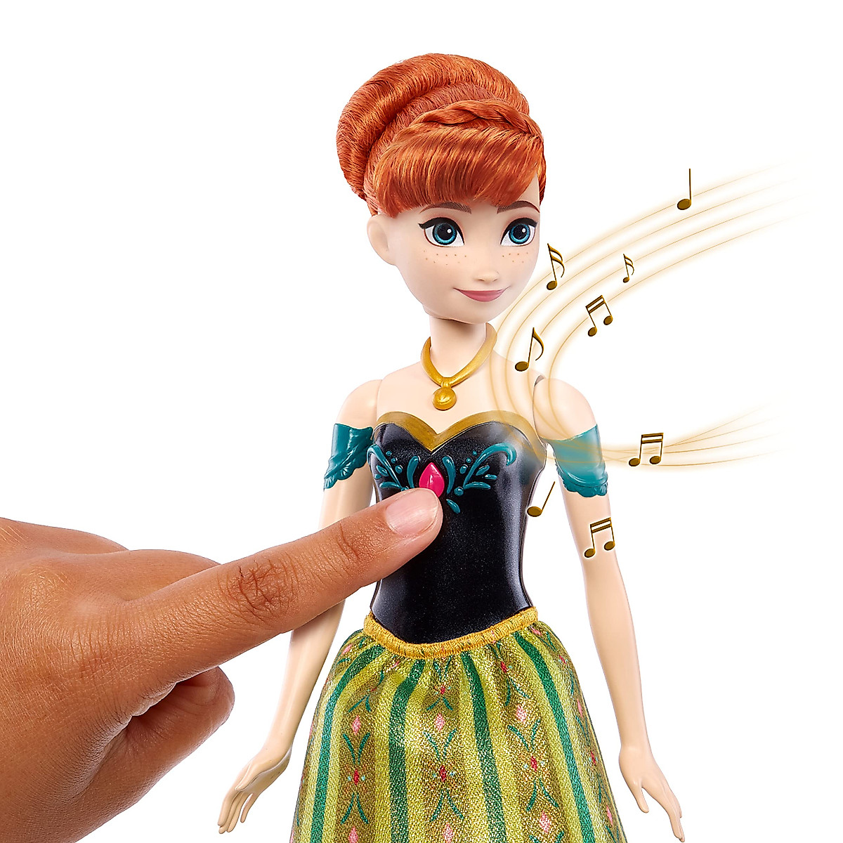 Mattel Disney Frozen Toys, Singing Anna Doll with Signature Clothing, Sings “For the First Time in Forever” from the Movie Frozen