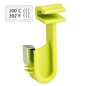 Cestash Pot Clip for Spoons - Heat Resistant Spoon Holder - Stainless Steel and Silicone Design for Extra Protection - Spoon Dock for Utensils (Green)