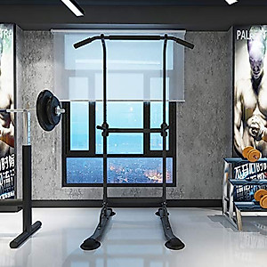 SogesPower Power Tower Dip Station Pull Up Bar for Home Gym Adjustable Height Strength Training Workout Equipment