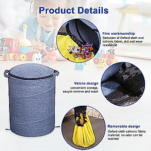 YUTBES Toy Box and Game Pad,Kids Toy Storage Organizer,Toy Storage Basket With Lid,Suitable for Toys With Building Blocks Building Materials or Other Similar Styles - blue