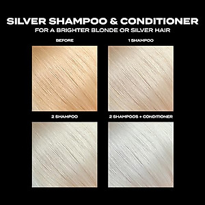 BLEACH LONDON Silver Conditioner - Ashy Blonde Rinse, Color Toning and Preserving, Vegan, Cruelty Free, Daily Hair Nourishment, Color Depositing Formula, 8.45 fl oz