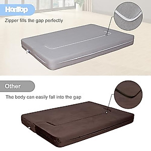 HonTop 10 Inch Folding Sofa Bed Memory Foam Couch Floor Modern Futon Sofa Bed, Full Sleeper Chair Bed for Living Room Bedroom
