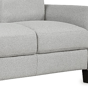 Harper&Bright Designs 3-Seat Sofa Living Room Linen Fabric Sofa Upholstered Sofa with Cushion Back (Light Gray)