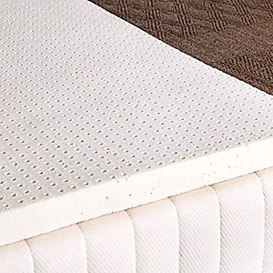 Pure Organic Latex Mattress Topper King Size 2" Inch Medium Firmness [GOLS & GOTS Certified]