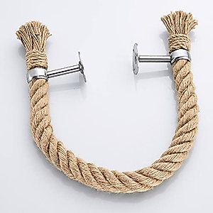 YJ YANJUN Nautical Bathroom Decor - Rope Towel Racks for Bathroom Wall Mounted