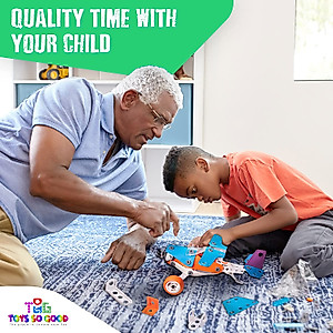 STEM Toys for 6-8 Year Old Boys 6 in 1 Educational Engineering Toy Building Sets, DIY Construction STEM Learning Toy Erector Kit for Kids Birthday Gifts for 8-12 Boys & Girls 150Pcs with Storage Box