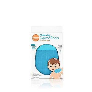 Frida Baby DermaFrida the Bath Mitt | Toddler Quick-Dry Body Bath Brush, Silicone, Replacement to Kid's Washcloth | Fits Both Parent or Child for Early Stage Development
