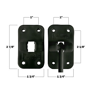 Camp'N 6" RV Door Holder and Latch - Camper & Trailer Door Catch - T Style OEM - Black 2 Pack with Hardware