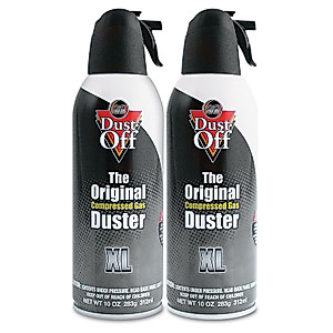 Dust-Off Dsxlpw Disposable Compressed Gas Duster, 10 Oz Cans, 2/Pack