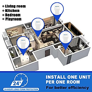 Blue Light Bug Catcher Indoor Plug in, Gnat Traps for House, Indoor Fly Trap for Fruit Moth, Mosquito, Flying Insect Catcher, 4 Device+8 Refills
